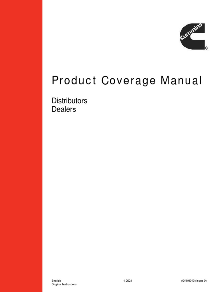 A048H943 I9 202102 (Product Coverage) | PDF | Cummins