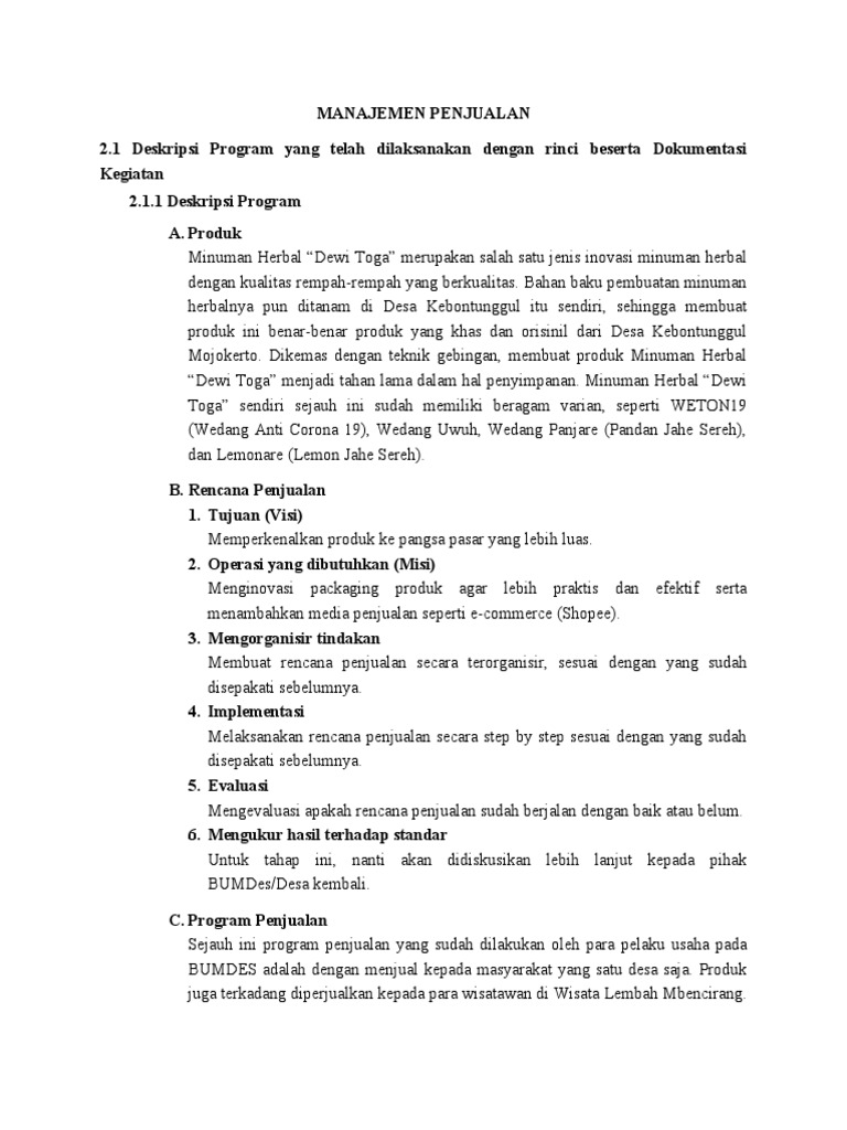 Manajemen Penjualan - Revisi 1 | PDF | Karier & Perkembangan | Bisnis