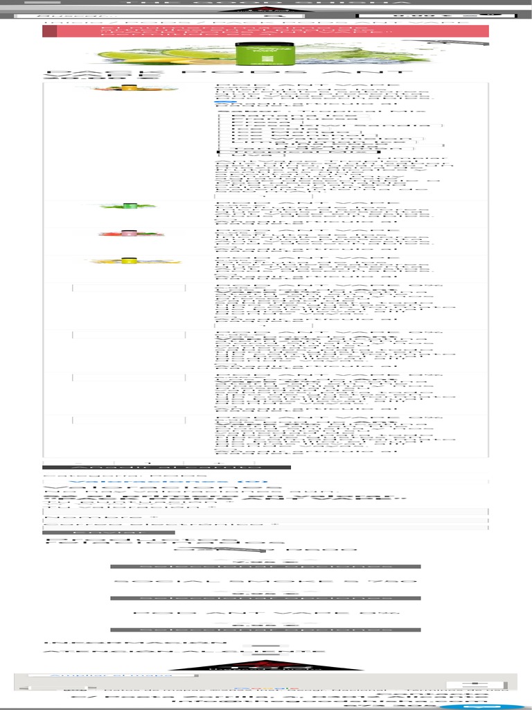 Pack Pods Ant Vape - The Good Shisha | PDF | Fruta | De fumar