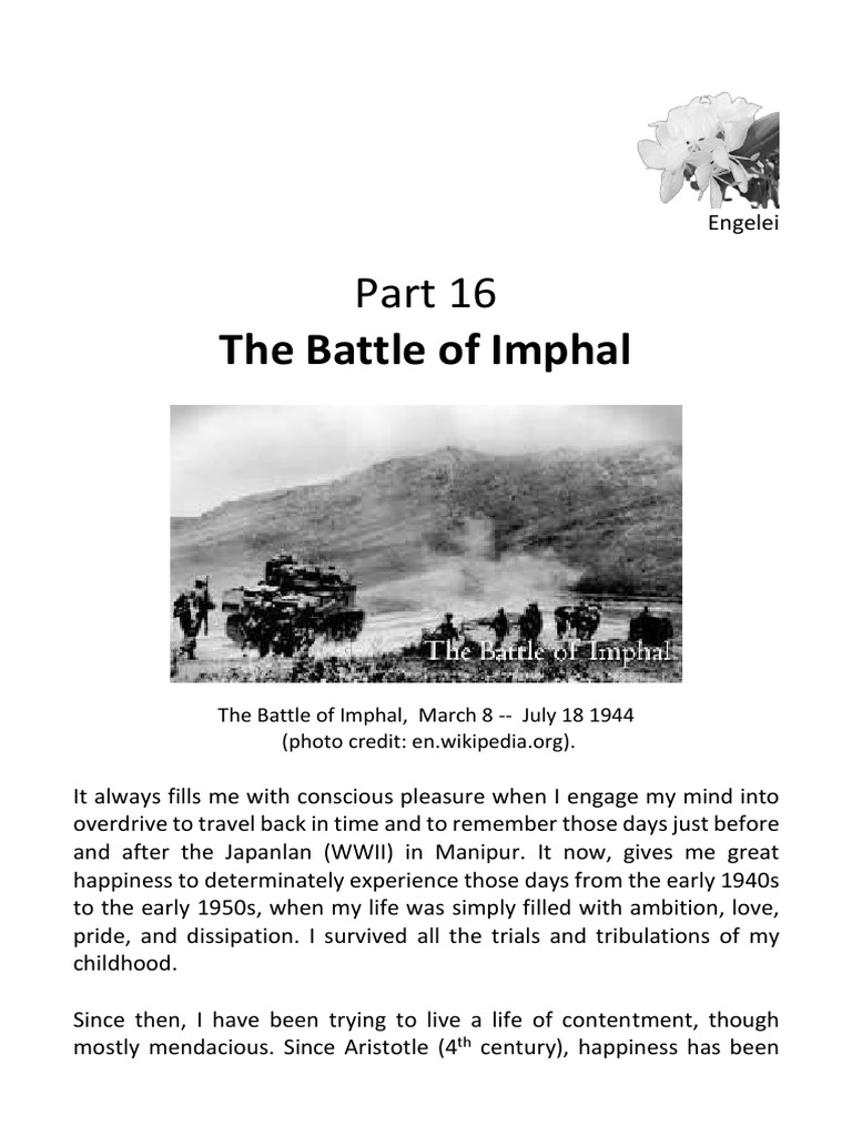 My Memories of Imphal From 1941 Part 16 | PDF