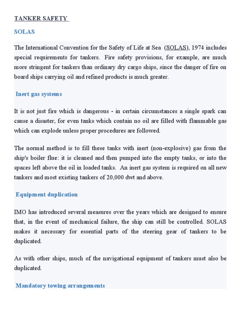 Safety Tanker Containers Coswp Anchoring RV | PDF | Oil Tanker | Ships
