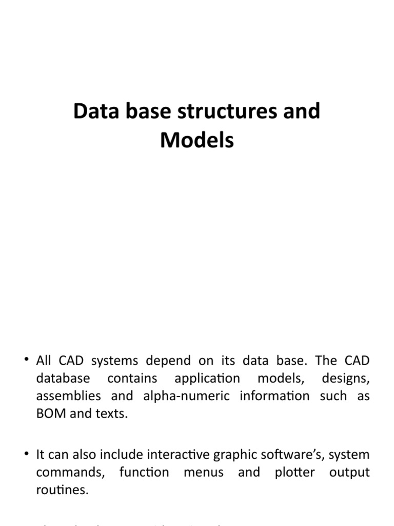 2 Data Base Structures and Models | PDF | 3 D Computer Graphics | Computer Aided Design