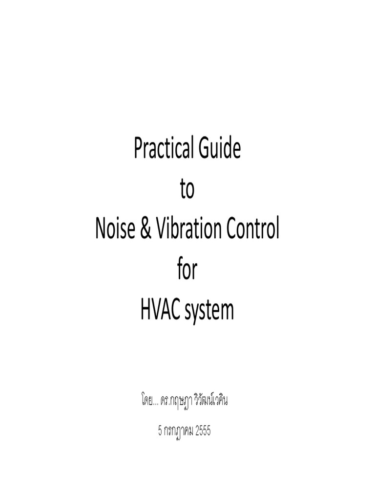 Sound Noise Vibration เสียง การสั่นสะเทือน | PDF