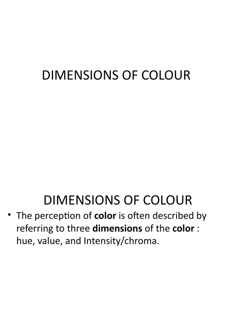 Dimensions of Colour | PDF | Color | Qualia