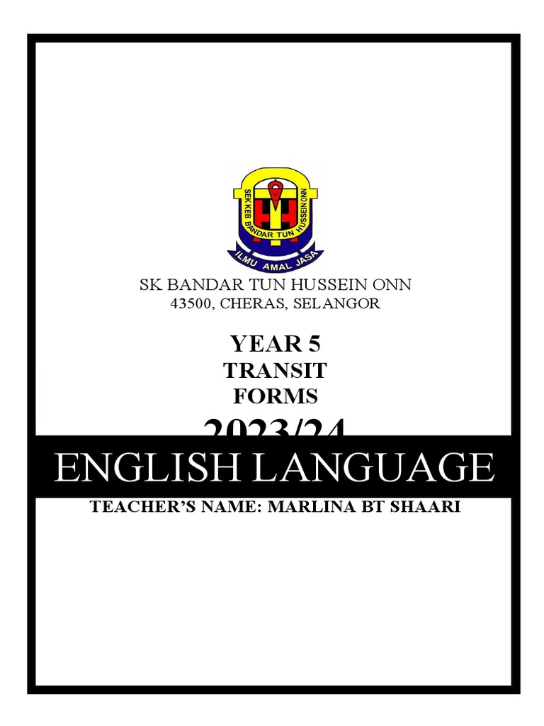 Year 5 Transit Forms 2023 24 English 5uitm | PDF | Literacy | Paragraph