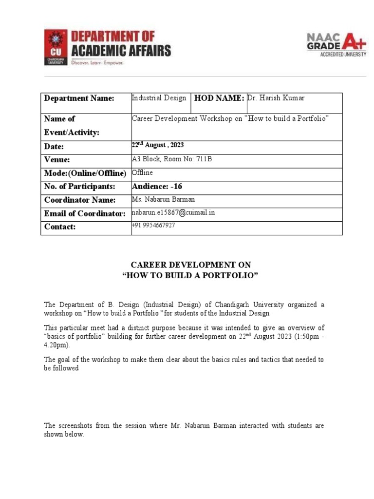 Building Workshop Report | PDF