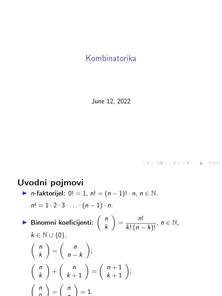 SF Mat2 Kombinatorika-Prezentacija 2022 | PDF