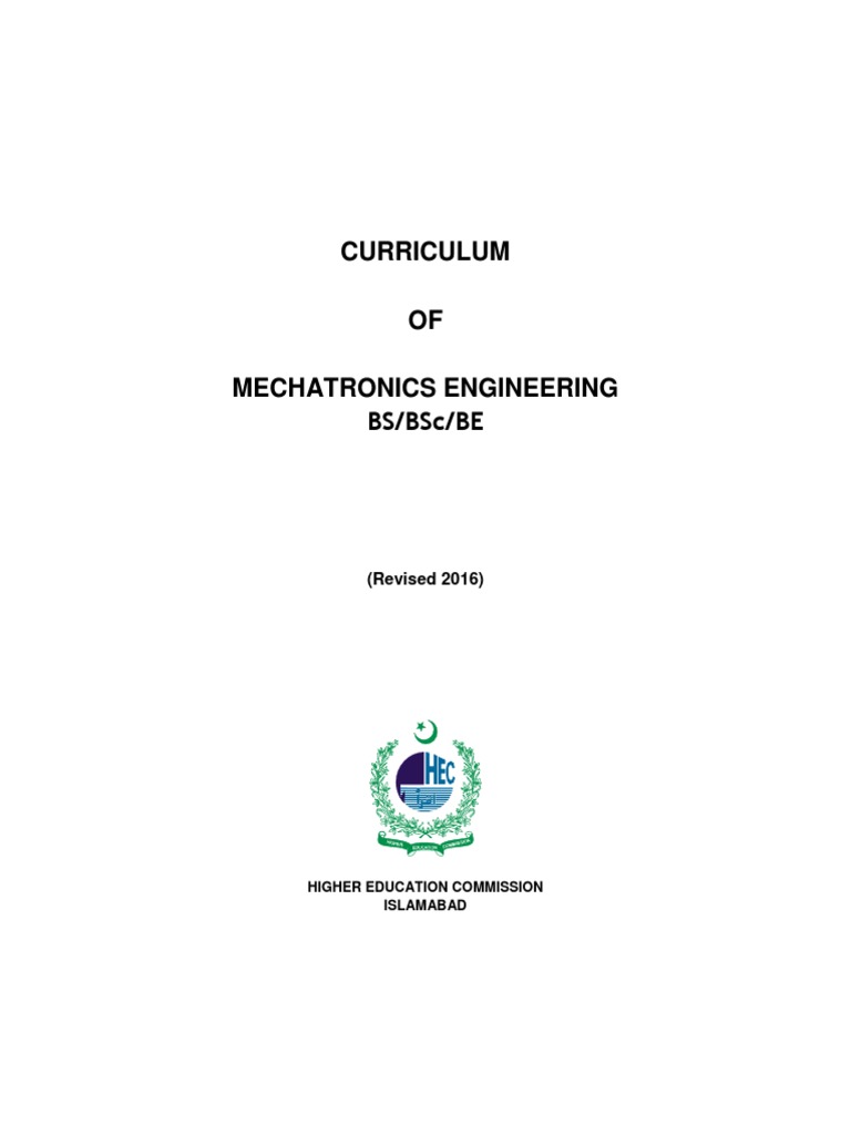 Mechatronics Engineering Bs | PDF | Integral | Engineering