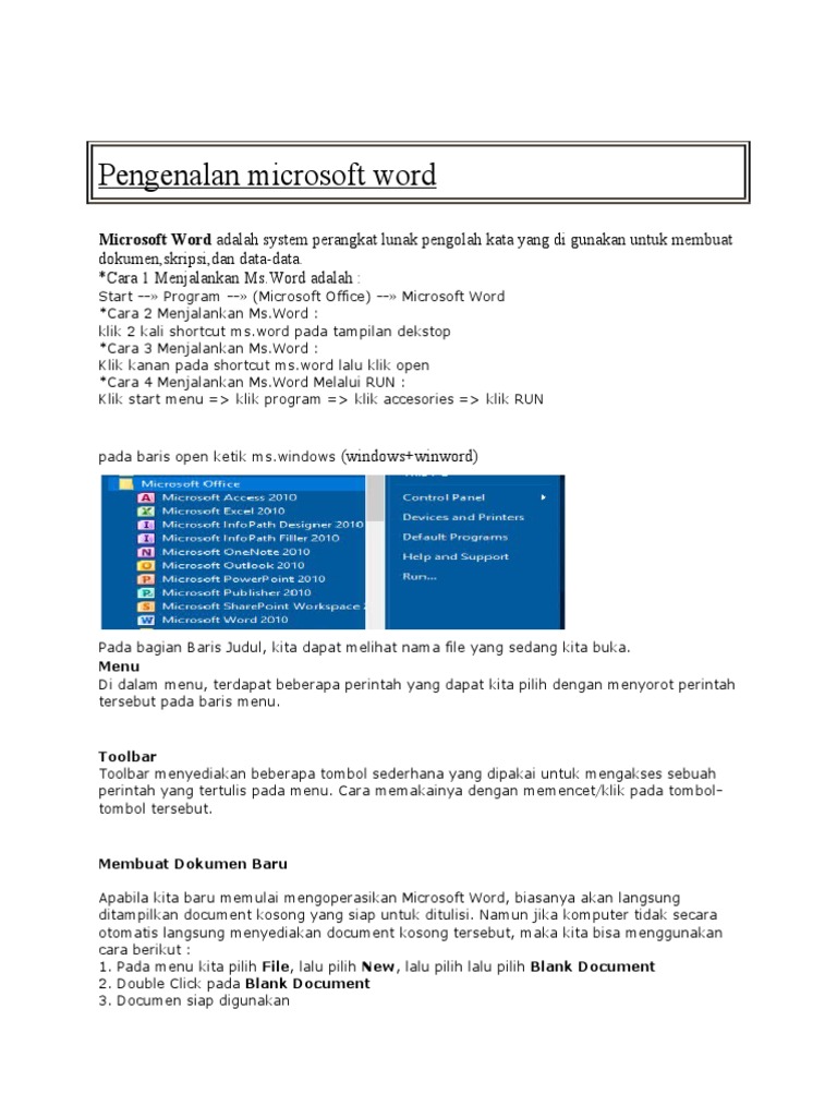 4. Pengenalan microsoft word | PDF