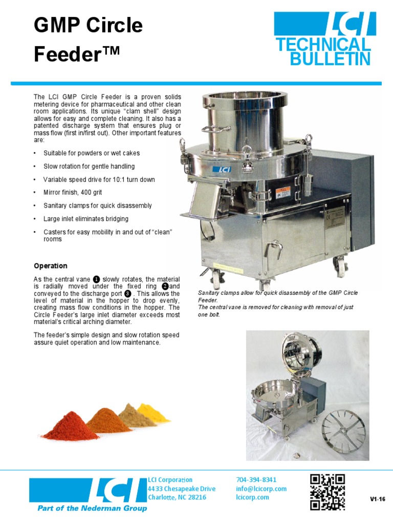 GMP Circle Feeder TB | PDF | Machines | Manufactured Goods