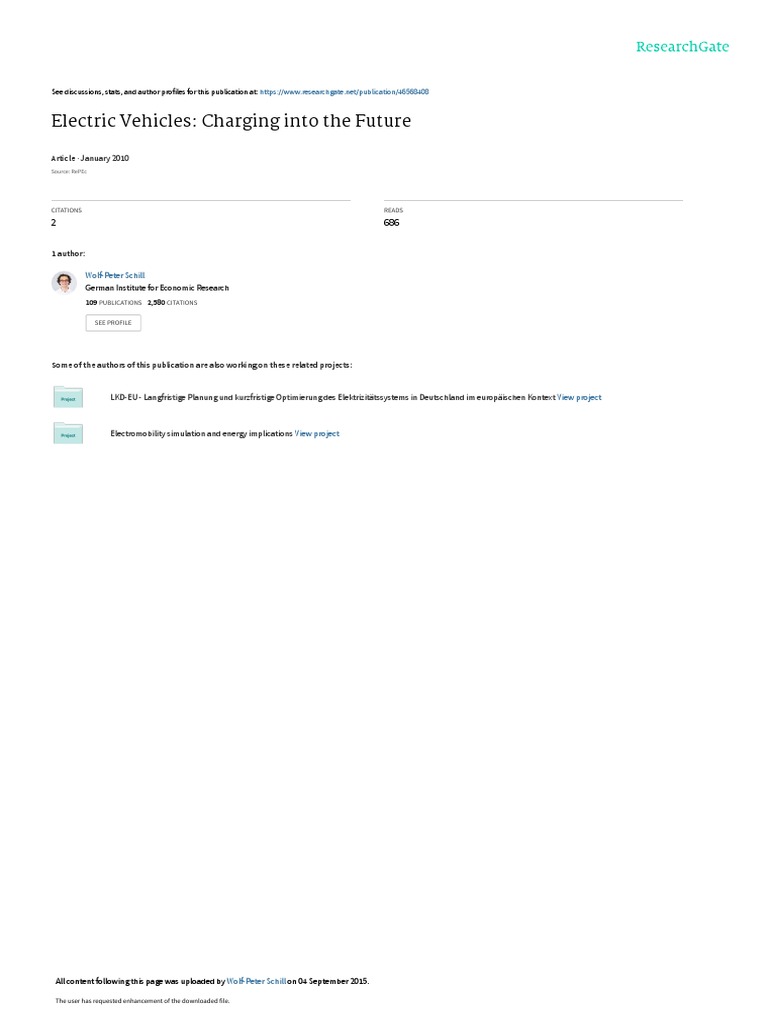 Electric Vehicles Charging Into The Future | PDF | Electric Vehicle | Engines