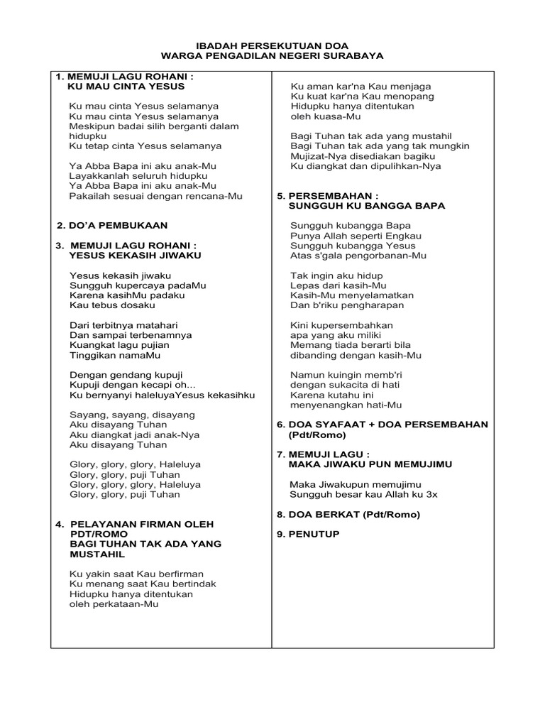 Buku Acara IBADAH | PDF