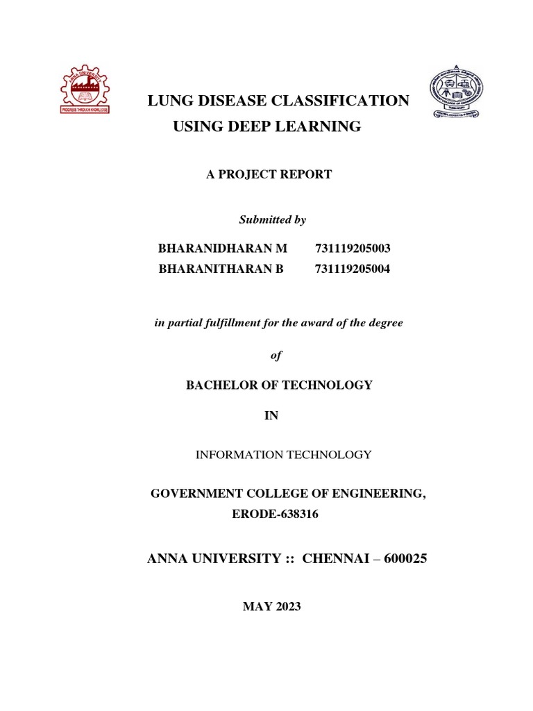Lung Disease Report Final | Download Free PDF | Deep Learning | Python (Programming Language)