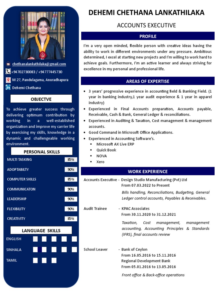 Accounting & Finance Professional Profile | PDF | Sri Lanka | Accounting