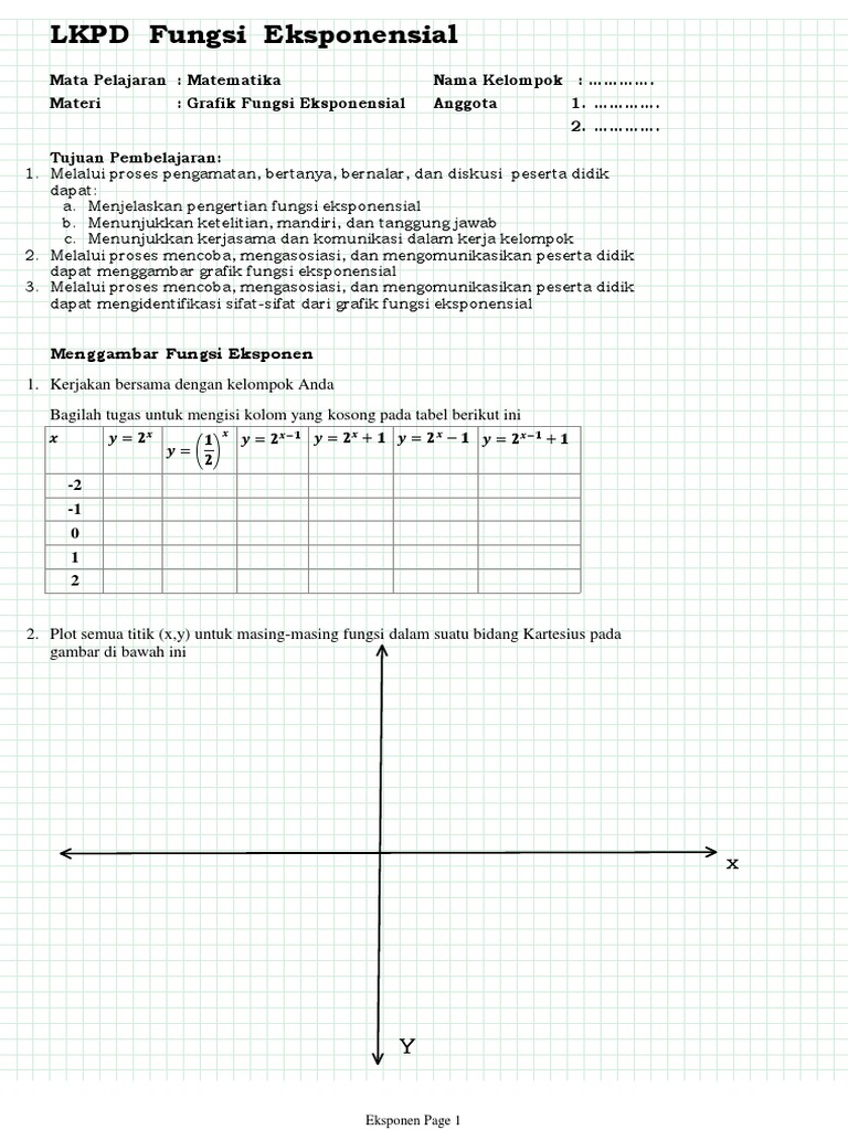 LKPD Fungsi Eksponen | PDF