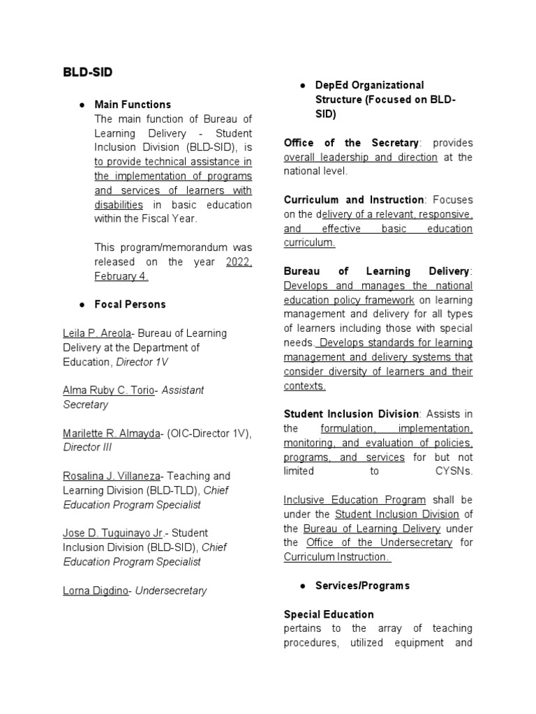 BLD Sid | PDF | Teachers | Schools