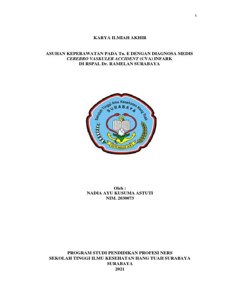 Asuhan Keperawatan CVA Infark Tn. E | PDF