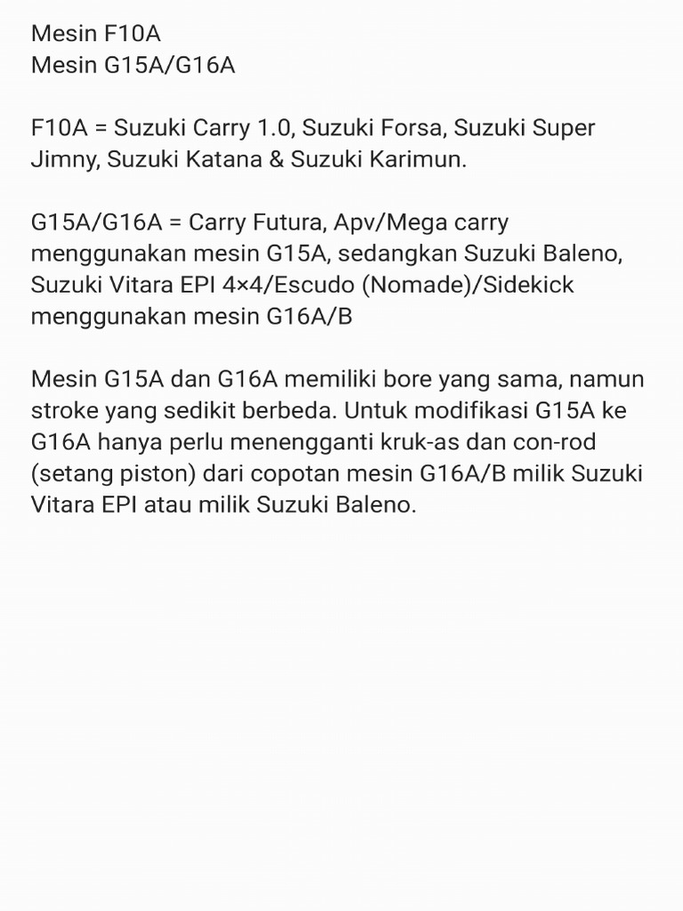 Suzuki Carry & Segala Sesuatunya | PDF