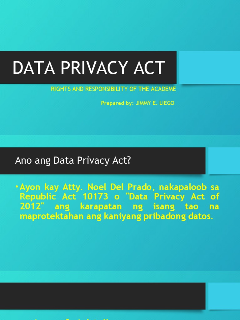 Data Privacy Act | PDF