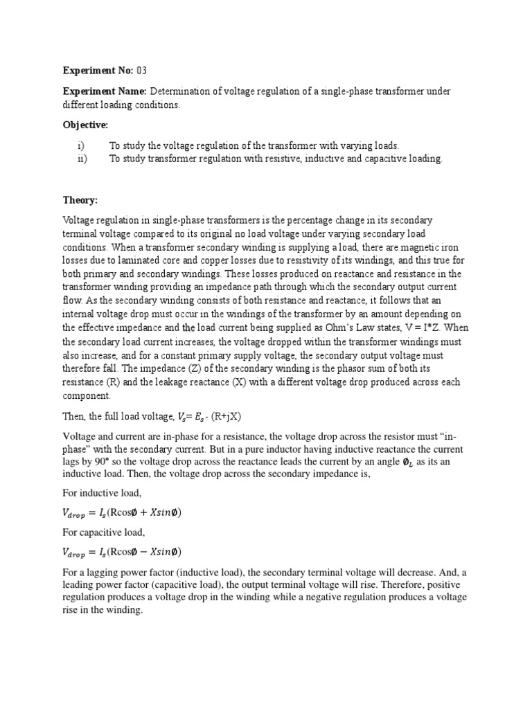Machine Lab-3 | PDF | Transformer | Electrical Impedance