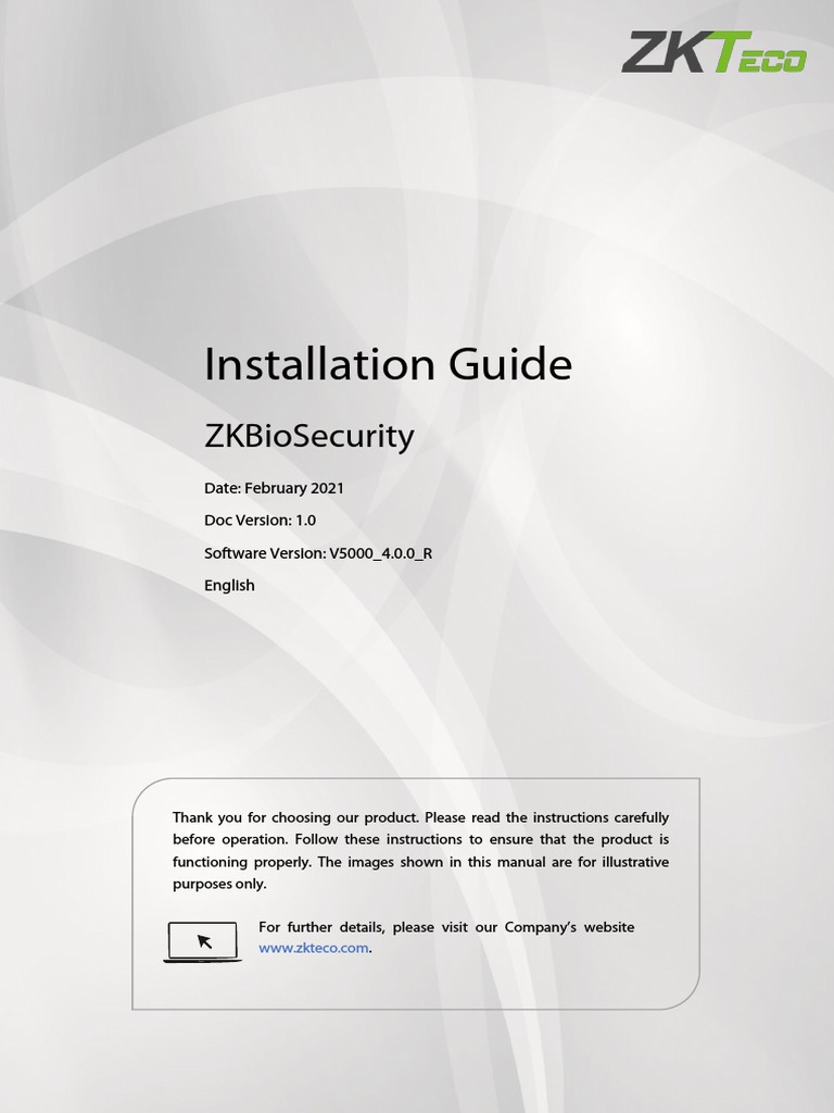ZKBioSecurity V5000 4.0.0 R Installation Guide | Download Free PDF | Authentication | Menu ...