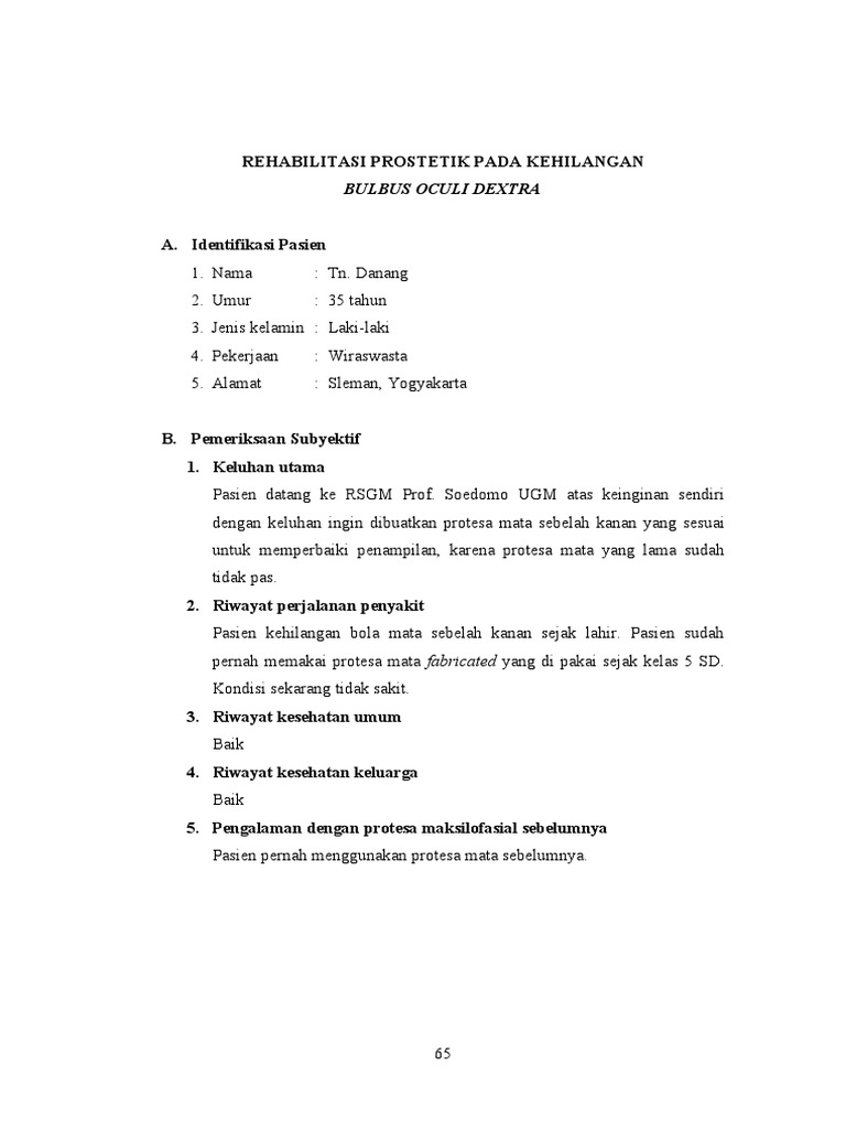 Kompre Protesa Mata | PDF