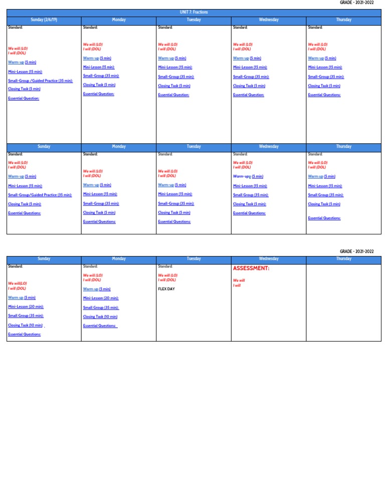 MET Template of Math Lesson Plan | PDF