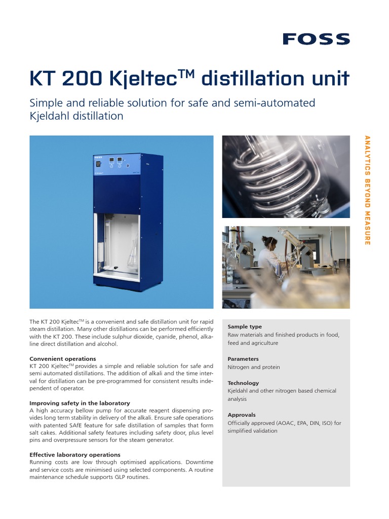 KT 200 Kjeltec Solution Brochure GB | PDF | Distillation | Physical ...