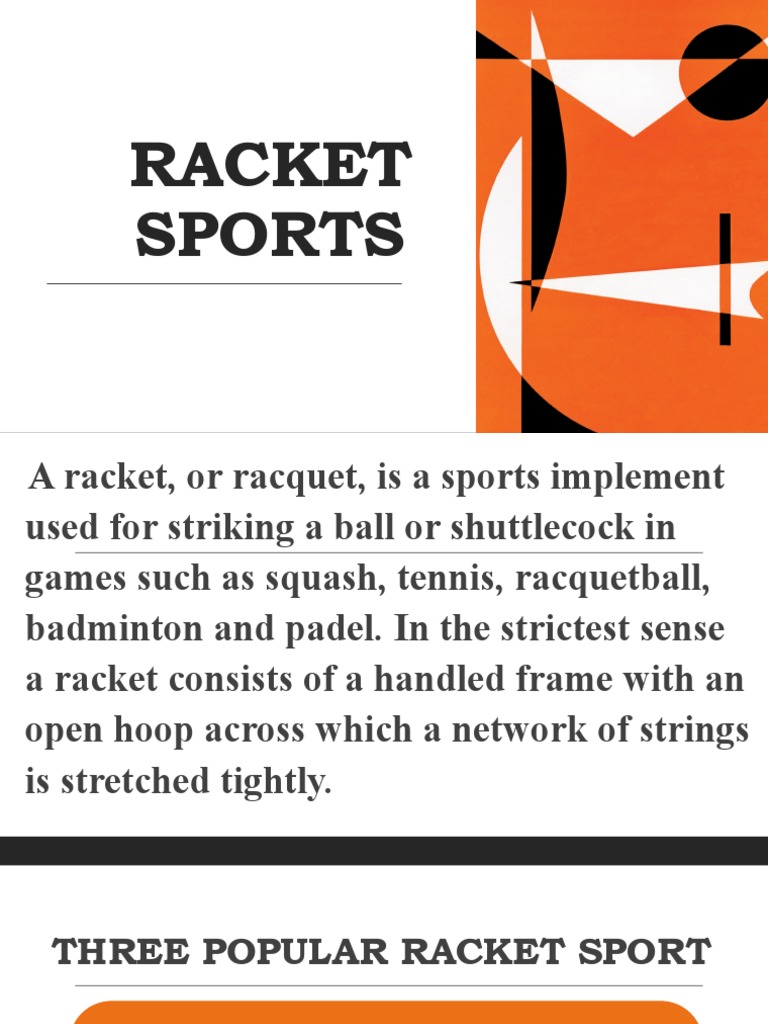 Racket Sports 1 | PDF | Table Tennis | Games Of Physical Skill