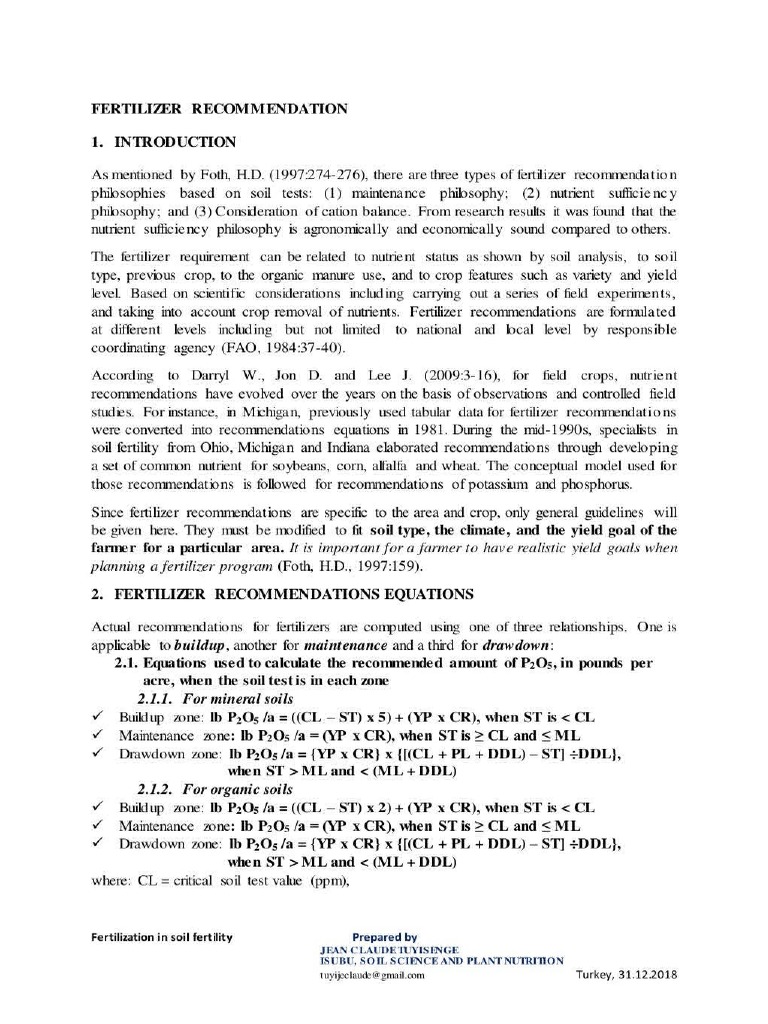 Soil Fertility Fertilizer Use and Plant Nutrition Fertilizer ...