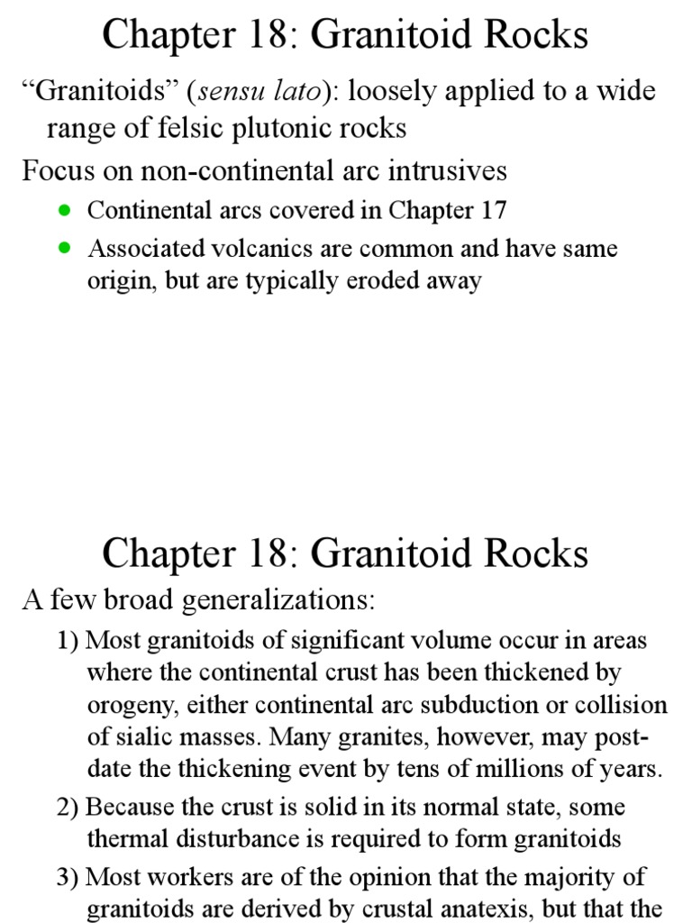 Overview of Granitoid Rocks | PDF | Granite | Igneous Rock