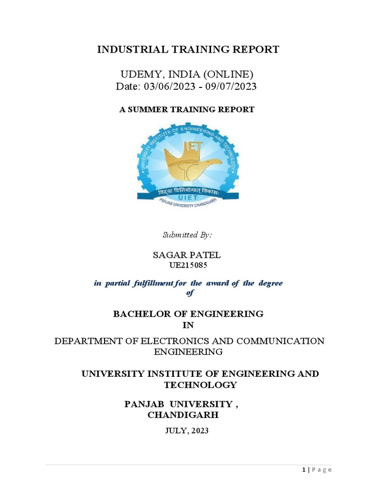 Sagar Ue215085 Internship Report | PDF | Html Element | Html