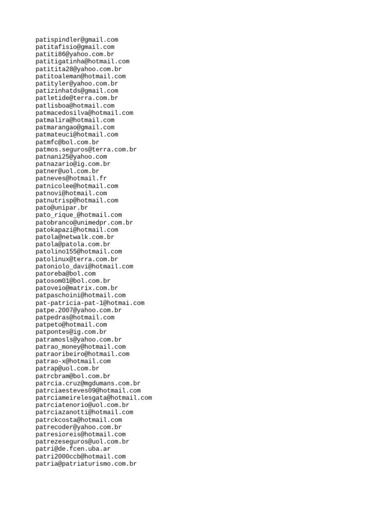 Lista de E-Mail Marketing Na Web - Part16 | PDF
