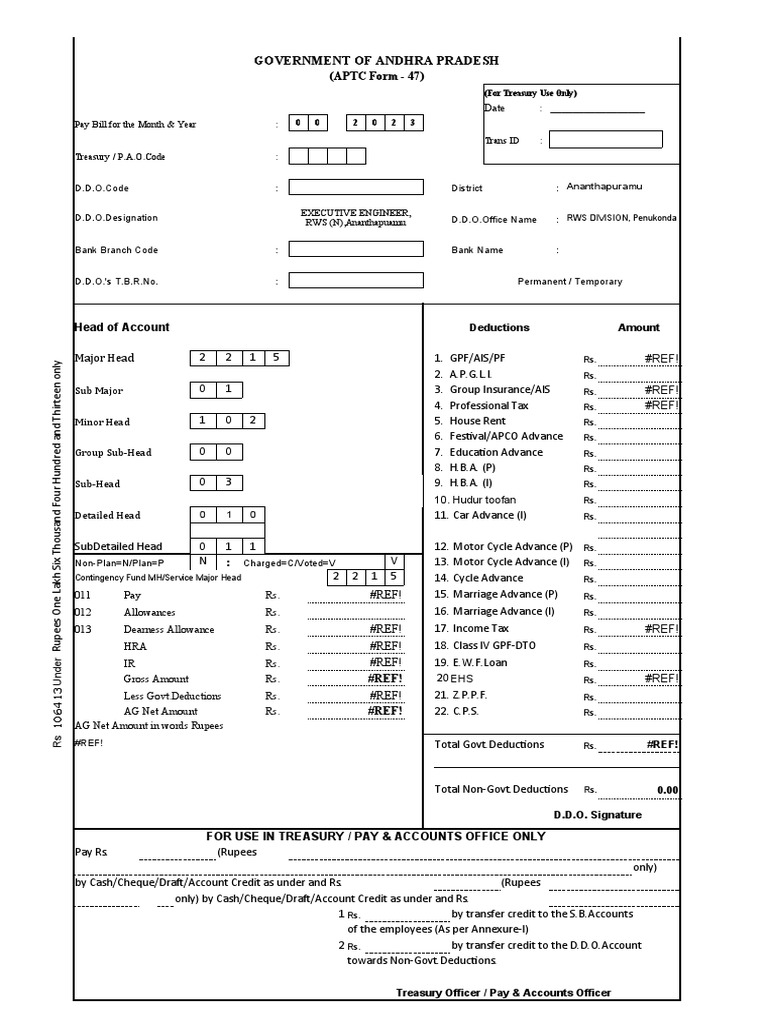 47 Bill Form | PDF | Tax Deduction | Cheque