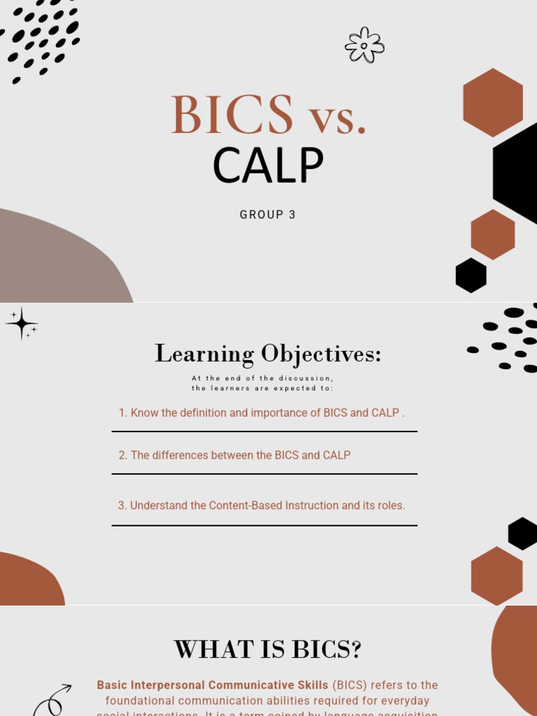 Group 2 Bics and Calp | PDF | Teachers | Communication