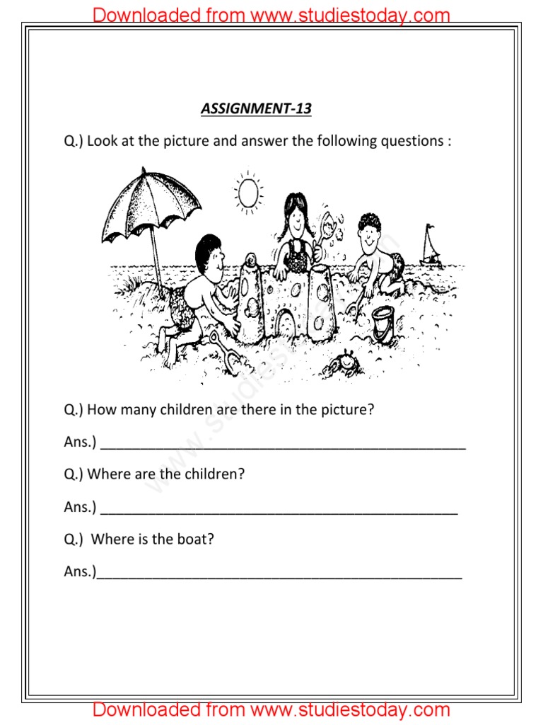 CBSE Class 2 English Look at The Pictures | PDF