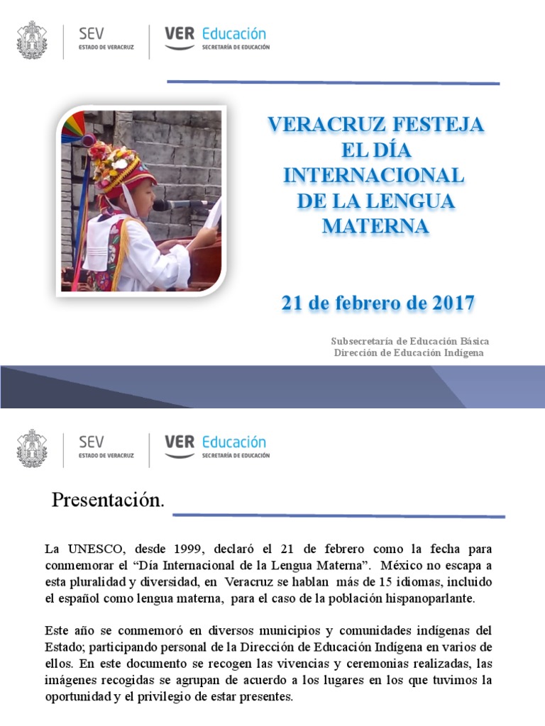 Veracruz Festeja Dia Lengua | PDF