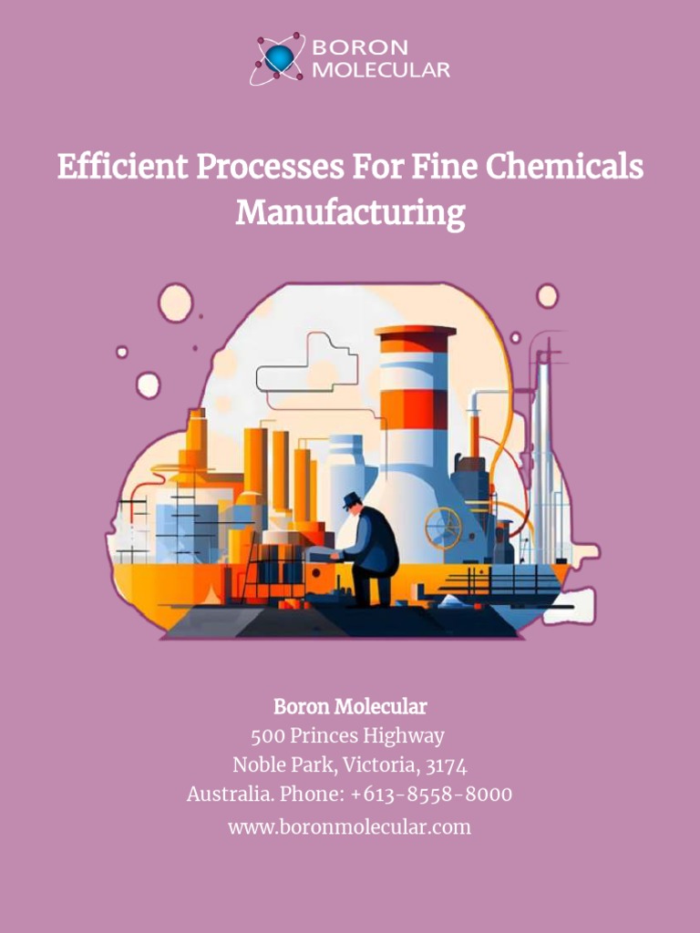 Efficient Processes For Fine Chemicals Manufacturing | PDF | Fine ...