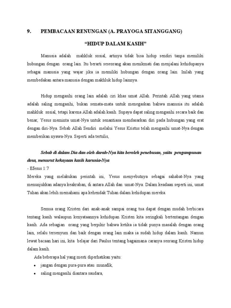 Renungan Arisan Siraja Oloan | PDF | Gaya Hidup