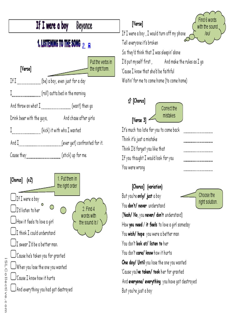 Beyoncé 'If I Were A Boy' | PDF
