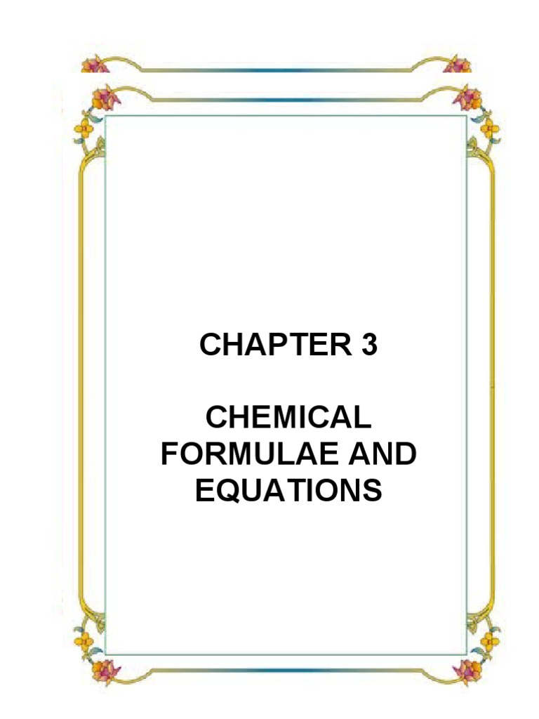 The Structure of The Atom Chemical Formulae and Equations | PDF