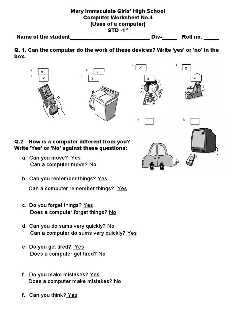 Worksheet 4 Answer. | PDF
