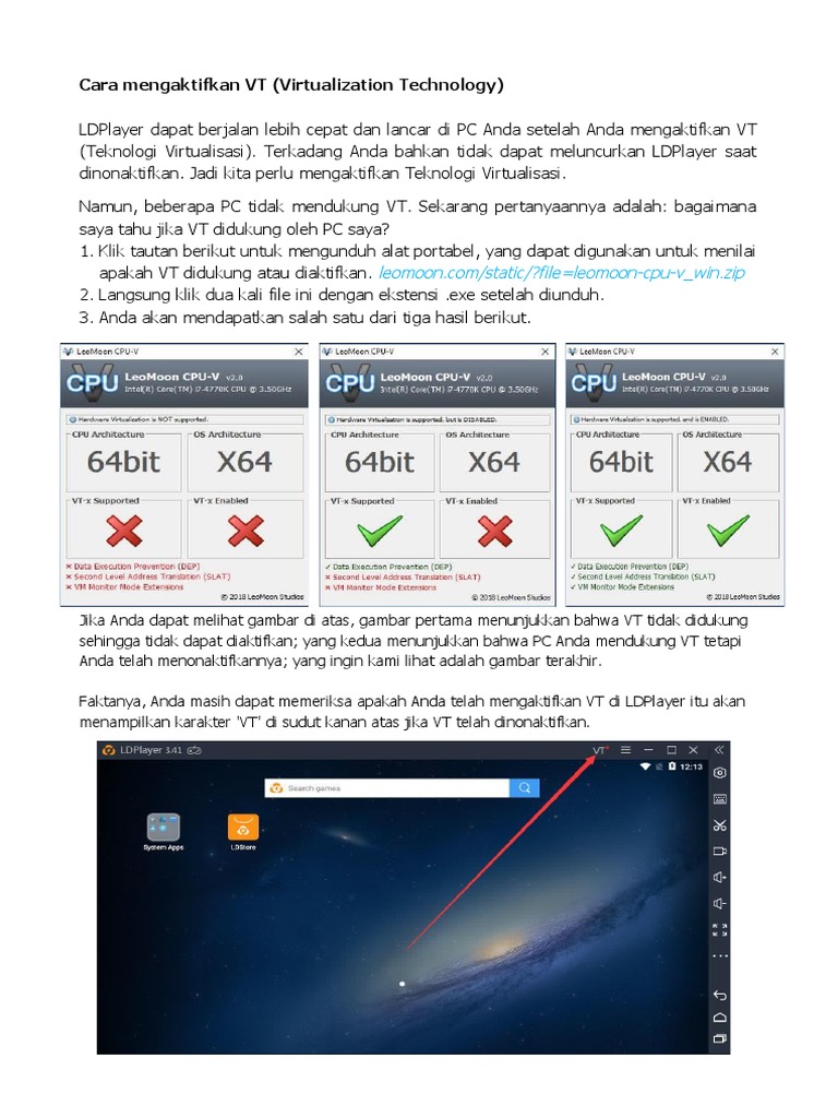 Cara Mengaktifkan VT Di LdPlayer | PDF