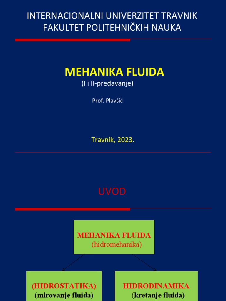 I I II PREDAVANJE FLUIDI 03.2023 - 144308 | PDF