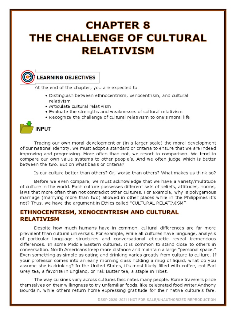 Chapter 8 The Challenge of Cultural Relativism | PDF | Relativism ...