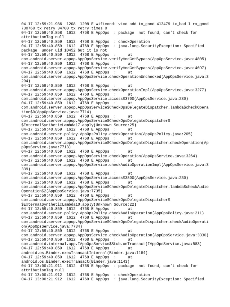 Log | PDF | Java (Programming Language) | Android (Operating System)