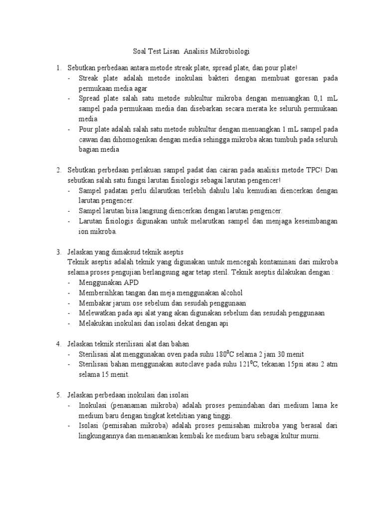 Metode Streak Plate dalam Mikrobiologi | PDF | Kesehatan Holistik ...