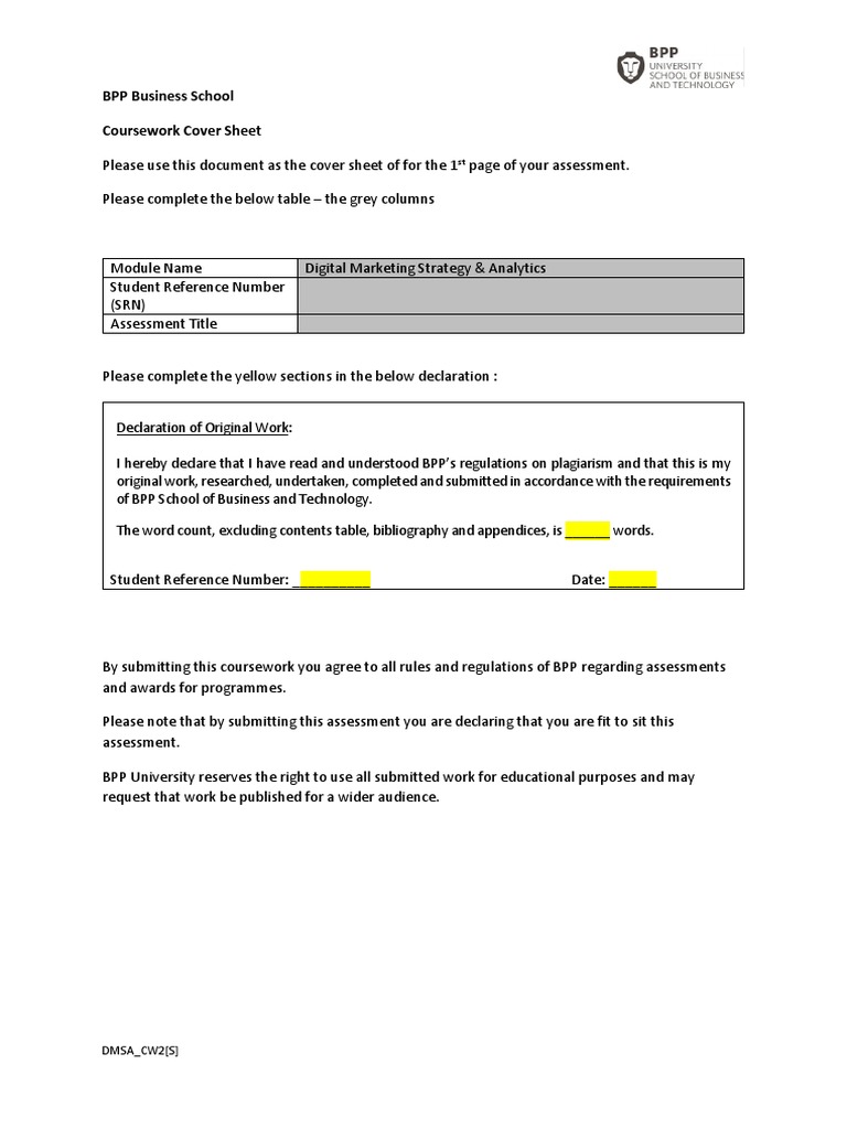 DMSA - CW2 - Summative Brief | PDF | Market Segmentation | Marketing DMSA - CW2 - Summative Brief | PDF | Market Segmentation | Marketing