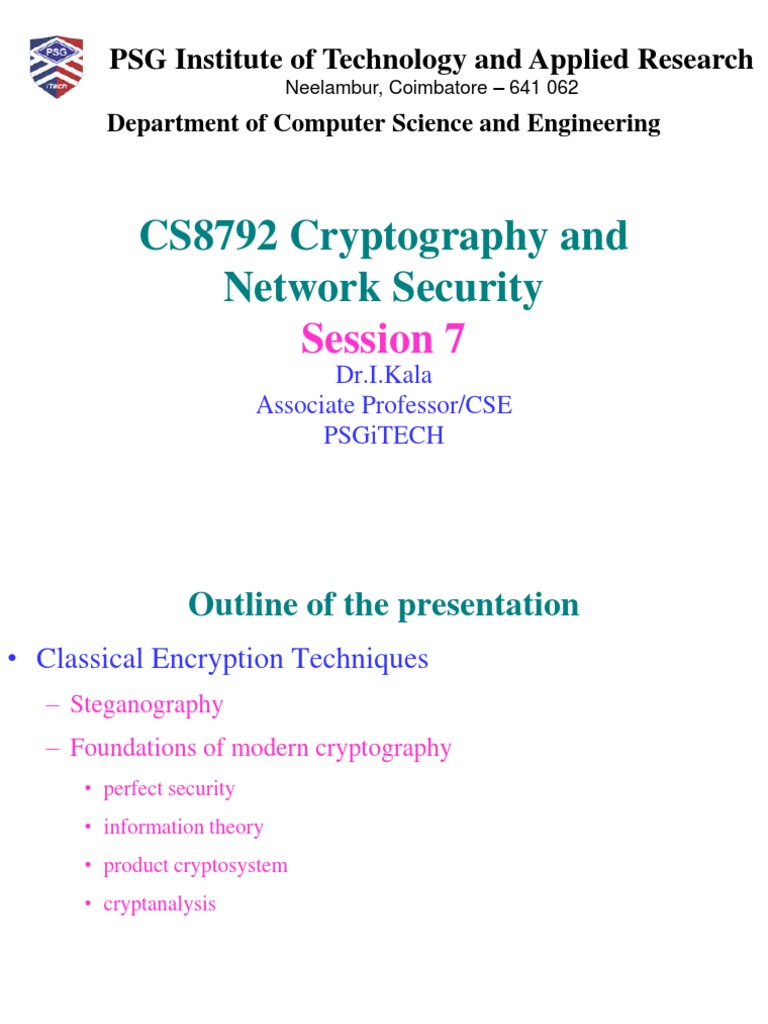 CNS-7 Session | PDF | Cryptography | Cryptanalysis