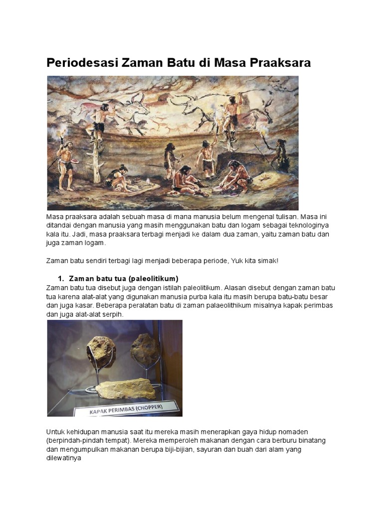 Periodesasi Zaman Batu Praaksara | PDF | Ilmu Sosial | Sejarah